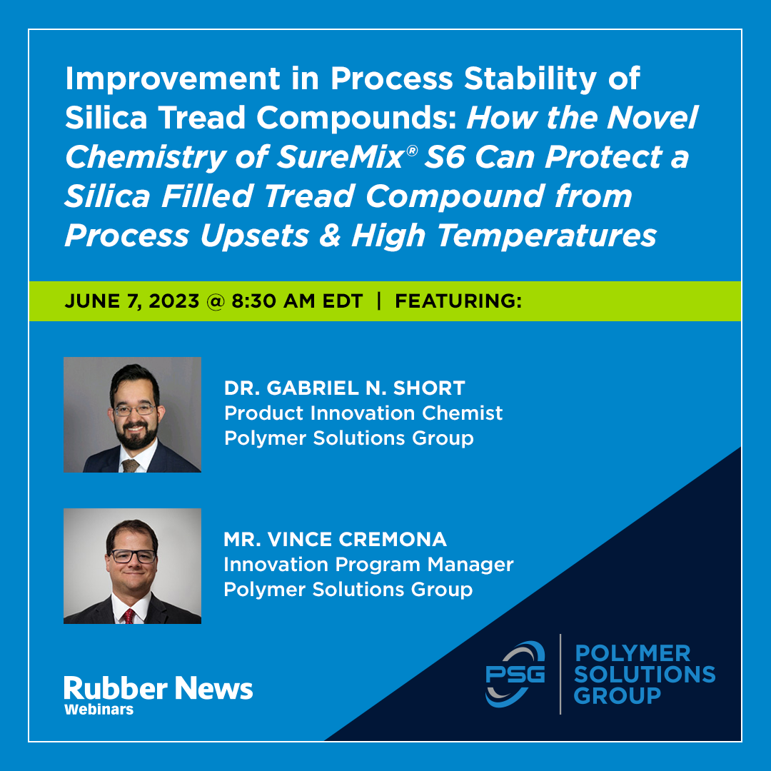 PSG Webinar: Process Stability of Silica Filled Tread Compounds